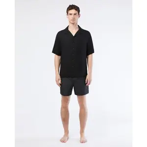 Onia Nylon Crinkle 5" Swim Trunk - Black