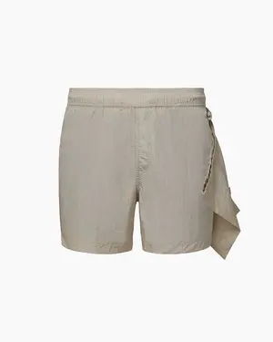 Onia Nylon Crinkle 5" Swim Trunk - Stone