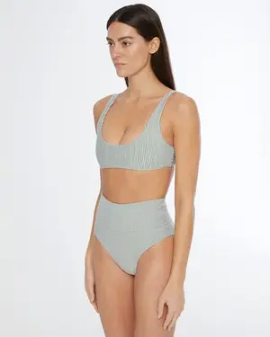 Onia Emelia Bikini Bottom - Sea Spray/white