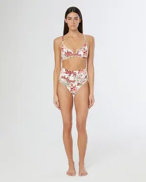 Onia Malin Bikini Top - White Multi