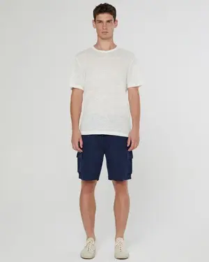 Onia Air Linen Pull-on Cargo Short - Deep Navy