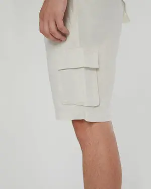 Onia Air Linen Pull-on Cargo Short - Stone