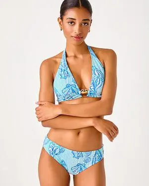 Lilly Pulitzer® Printed Bikini Bottom Fresh Water Blue Cool As Shell
