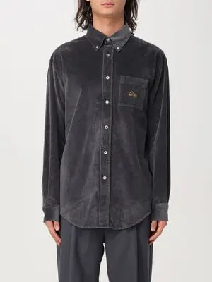 Drole De Monsieur Graphic Print Corduroy Shirt