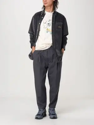 Drole De Monsieur Graphic Print Corduroy Shirt