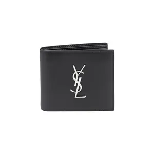 Saint Laurent Ultrasoft Monogram Bifold Wallet 'nero - Black