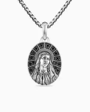 David Yurman Sterling Silver Mary Amulet With Diamonds - Black Diamond