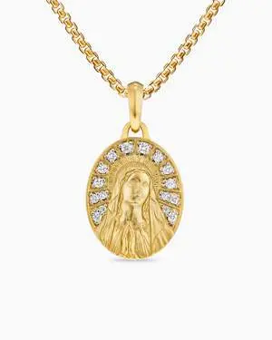 David Yurman Mary Amulet In 18k Yellow Gold - Diamond