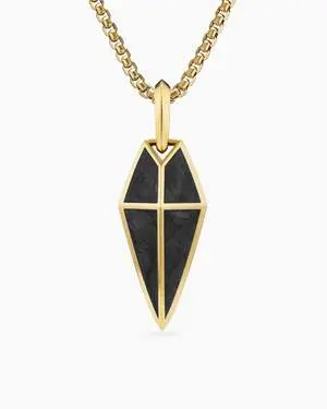 David Yurman Spearpoint Amulet In 18k Yellow Gold With
