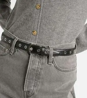 TOTEME Embellished Leather Belt
