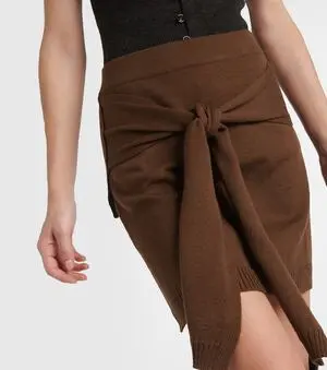 LEMAIRE Trompe L'oeil Wool-blend Miniskirt
