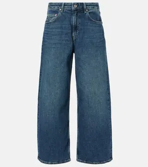 Ag High-rise Wide-leg Jeans - Blue