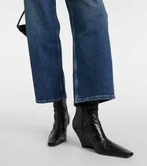 Ag High-rise Wide-leg Jeans