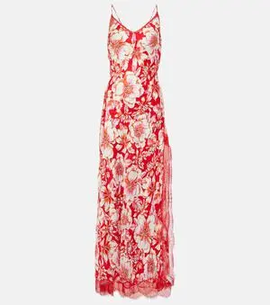 Poupette St Barth Lucia Printed Midi Dress - Red