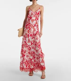 Poupette St Barth Lucia Printed Midi Dress