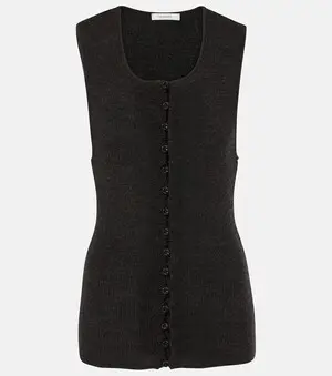 LEMAIRE Wool-blend Vest - Black