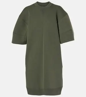 Sacai Sponge Jersey And Twill Minidress