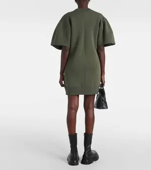 Sacai Sponge Jersey And Twill Minidress