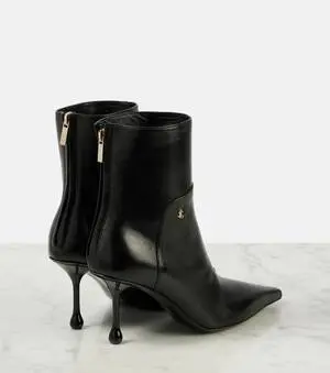 JIMMY CHOO Cycas 80 Leather Ankle Boots