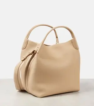 Loro Piana Bale Large Leather Shoulder Bag - Beige