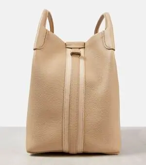 Loro Piana Bale Large Leather Shoulder Bag - Beige