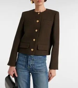 NILI LOTAN Paige Cotton-blend Jacket