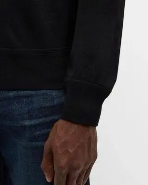 TOM FORD Apos;s Fine-gauge Wool Polo Sweater - Black