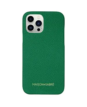 MAISON DE SABRE Leather Phone Case (iphone 13 Pro Max) Emerald Green