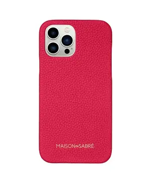 MAISON DE SABRE Leather Phone Case (iphone 13 Pro Max) Shibuya Fuchsia
