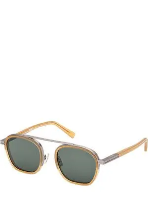 Zegna Aviator Sunglasses - Shiny Light Brown