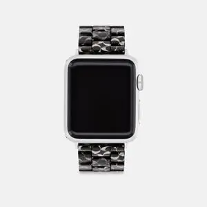 COACH Apple Watch Strap 38mm, 40mm And 41mm - Black Signature
