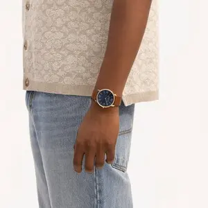 COACH Elliot Watch, 41mm - Saddle/navy