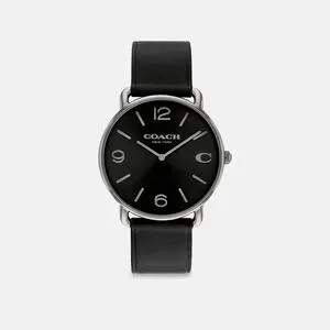 COACH® Elliot Round Watch, 41mm - Black