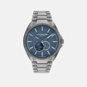 COACH Jackson Automatic Watch, 45mm - Grey/blue