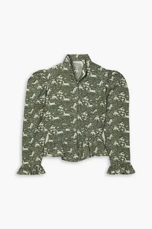Batsheva Laura Ashley Grace Ruffled Blouse