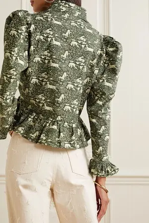 Batsheva Laura Ashley Grace Ruffled Blouse