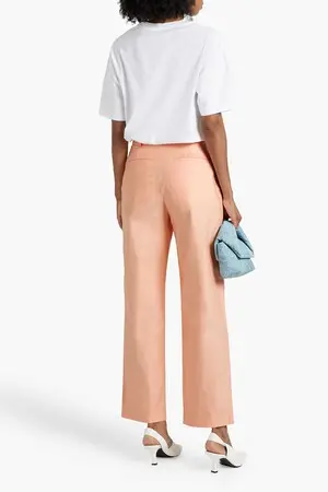 Maison Kitsuné Pleated Cotton-twill Pants