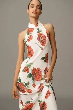 SAU LEE Gladys Halter Prted Maxi Dress