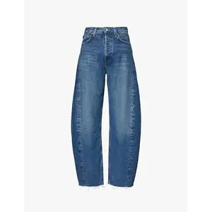AGOLDE Luna Pieced Wide-leg High-rise Jeans - Split (two Shades Ind)
