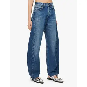 AGOLDE Luna Pieced Wide-leg High-rise Jeans - Split (two Shades Ind)