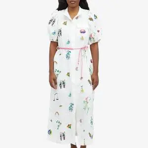 ALEMAIS Alémais Atticus Embroidered Shirt Dress