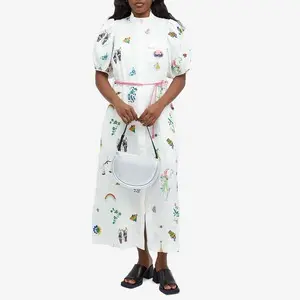 ALEMAIS Alémais Atticus Embroidered Shirt Dress