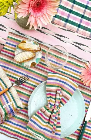 ARCHIVE NEW YORK Valentina Striped Handwoven Cotton Placemats