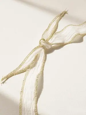 Mizuki 14-karat Diamond And Crepon Necklace