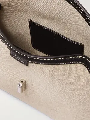 TOTEME T-lock Cotton-canvas Clutch - Ecru