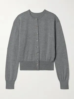 Khaite Jackie Wool-blend Cardigan - Gray