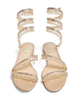 Rene Caovilla Chandelier Embellished Sandals - Neutrals