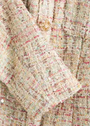 SELF-PORTRAIT Embellished Bouclé Tweed Mini Dress