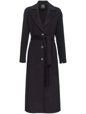 Pinko Cornice Belted Wool Coat