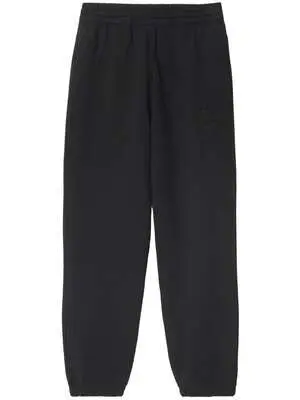 Burberry Equestrian Knight Cotton Jogging Pants - Black